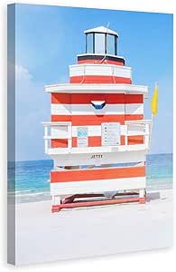 Amazon.com: Miami Summer Beach Lifeguard Stand Room Aesthetics Posters ...