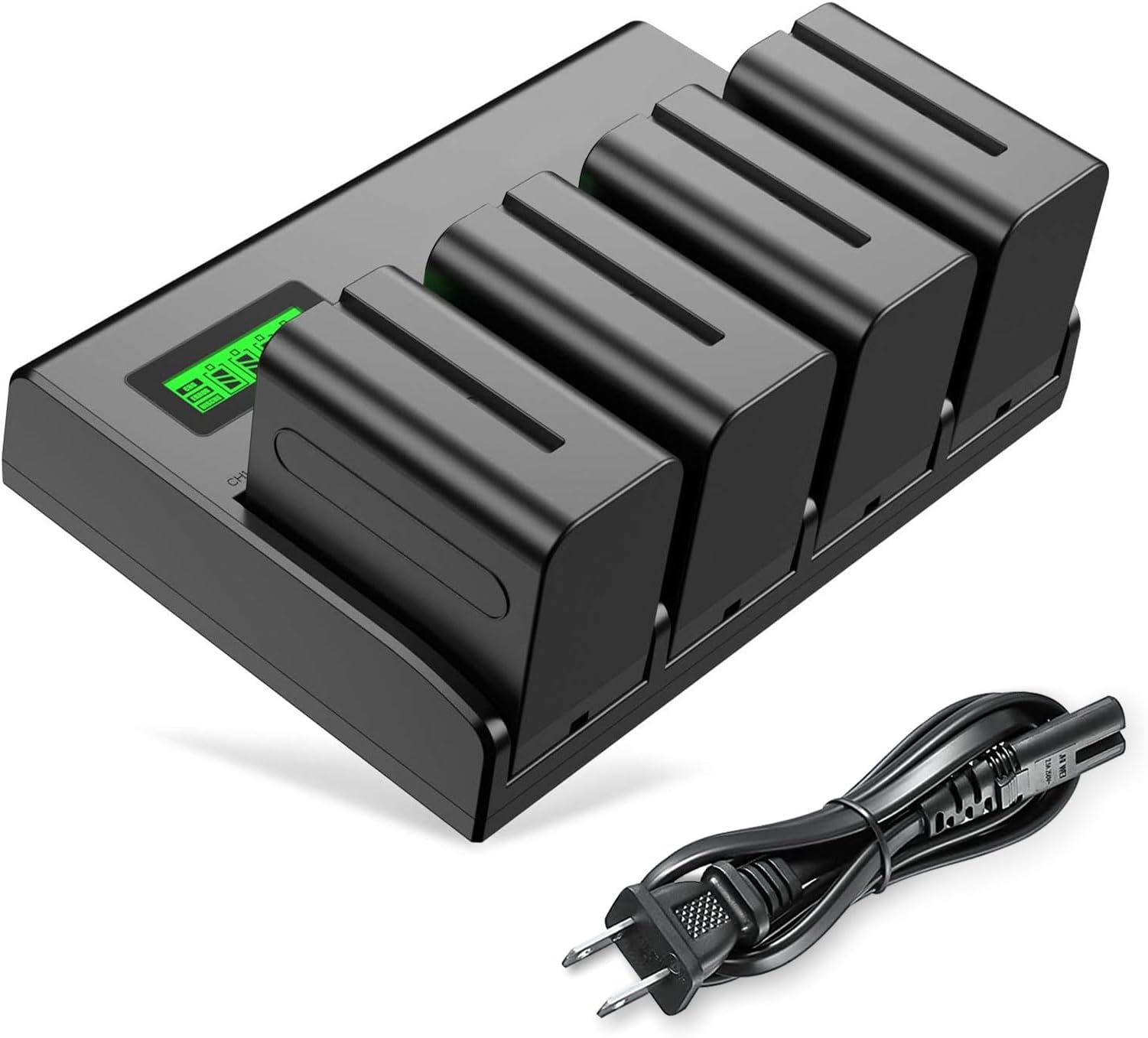Amazon.com: 4&6 Pack NP-F970 Batteries 8900mAh and 4/6-Channel Charger ...