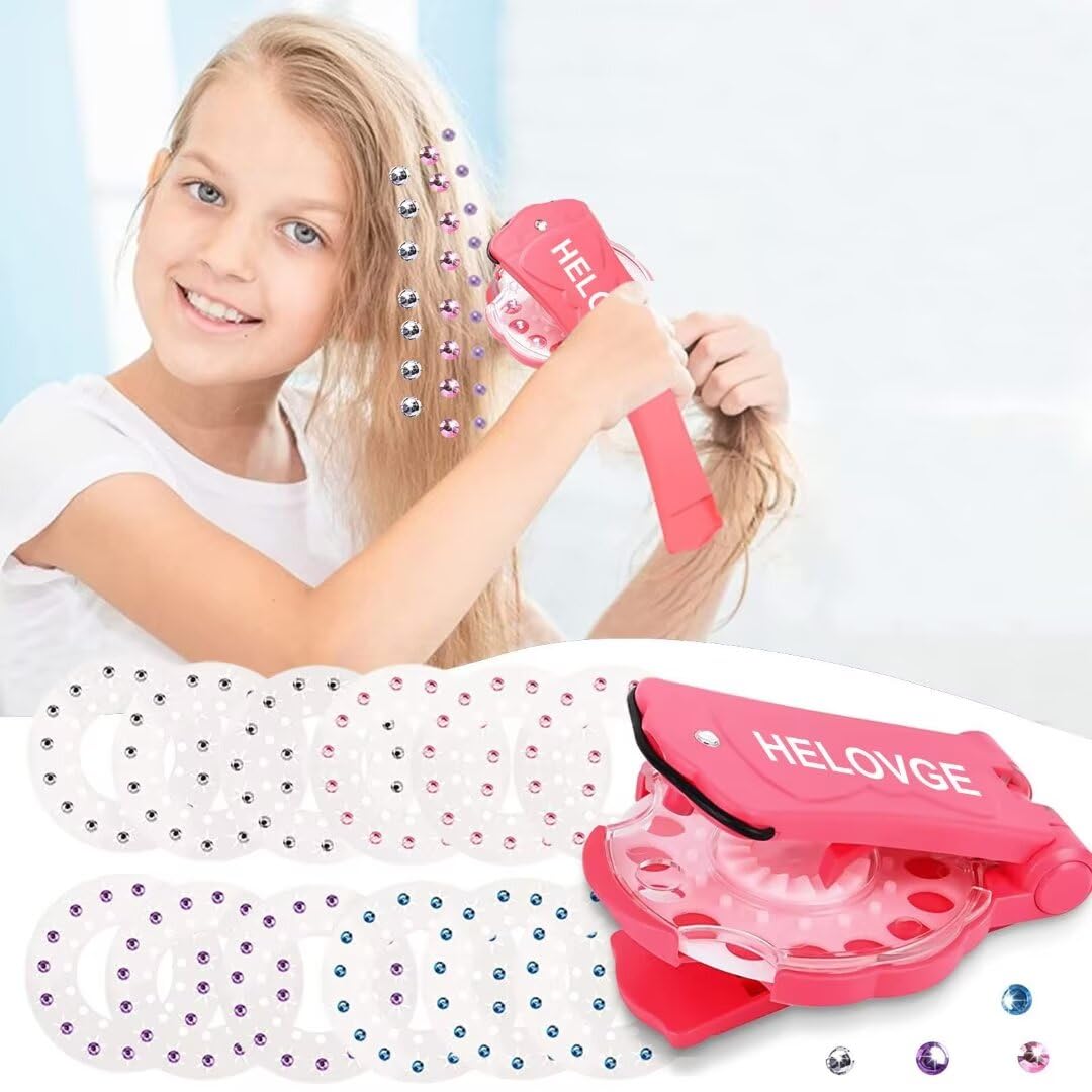 HELOVGE Hair Bedazzler Kiti, Diamond Hair Machine Hair Gemstone Styler ...