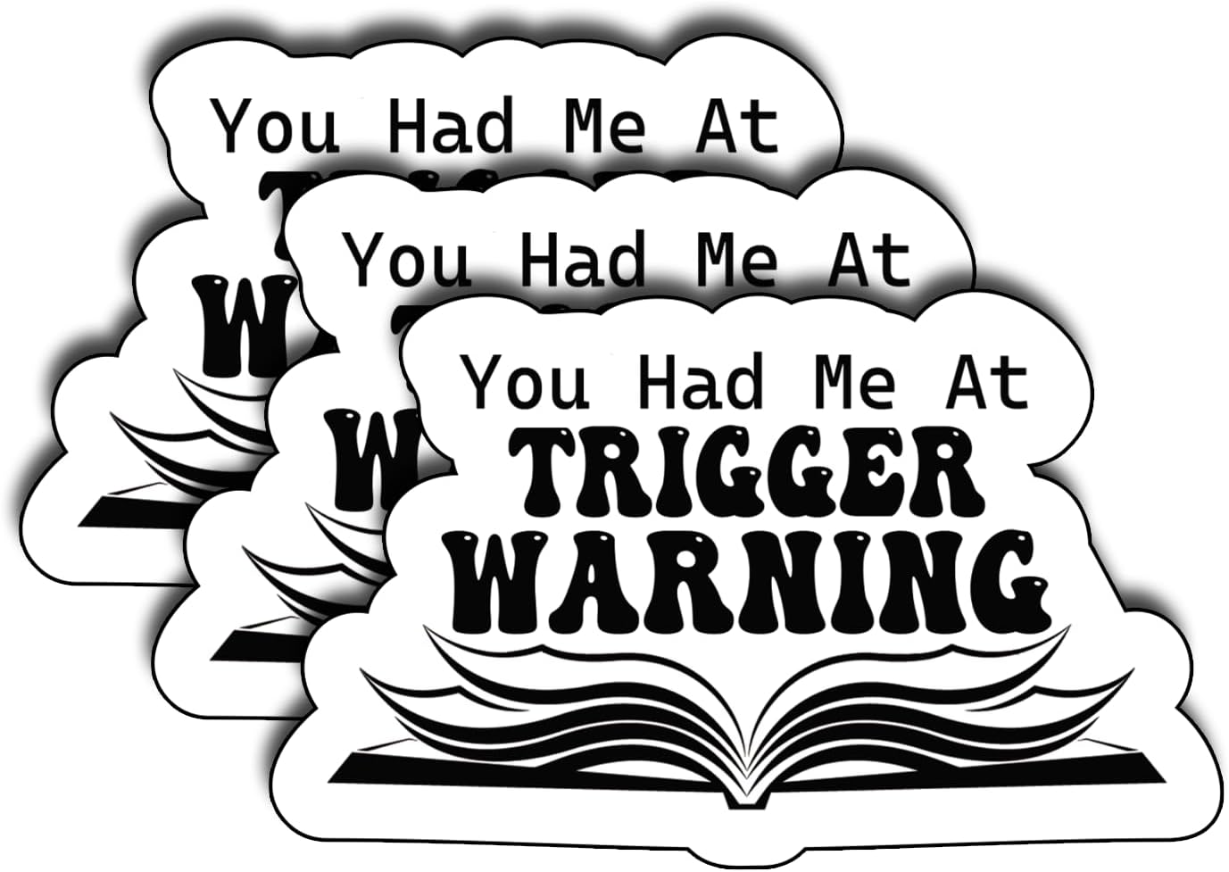 Amazon.com: (3Pcs) You Had Me at Trigger Warning Sticker, Decorate ...