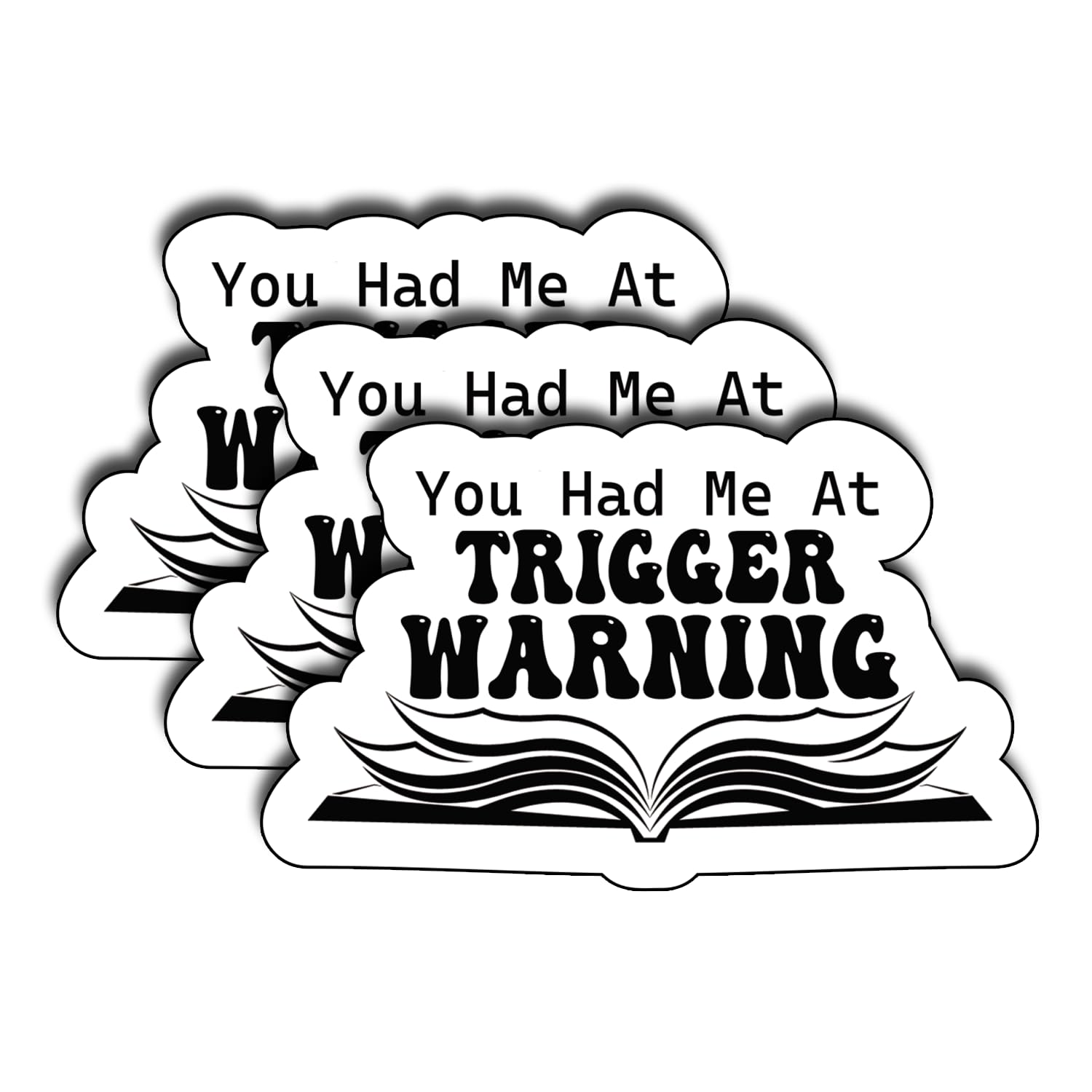 Amazon.com: (3Pcs) You Had Me at Trigger Warning Sticker, Decorate ...