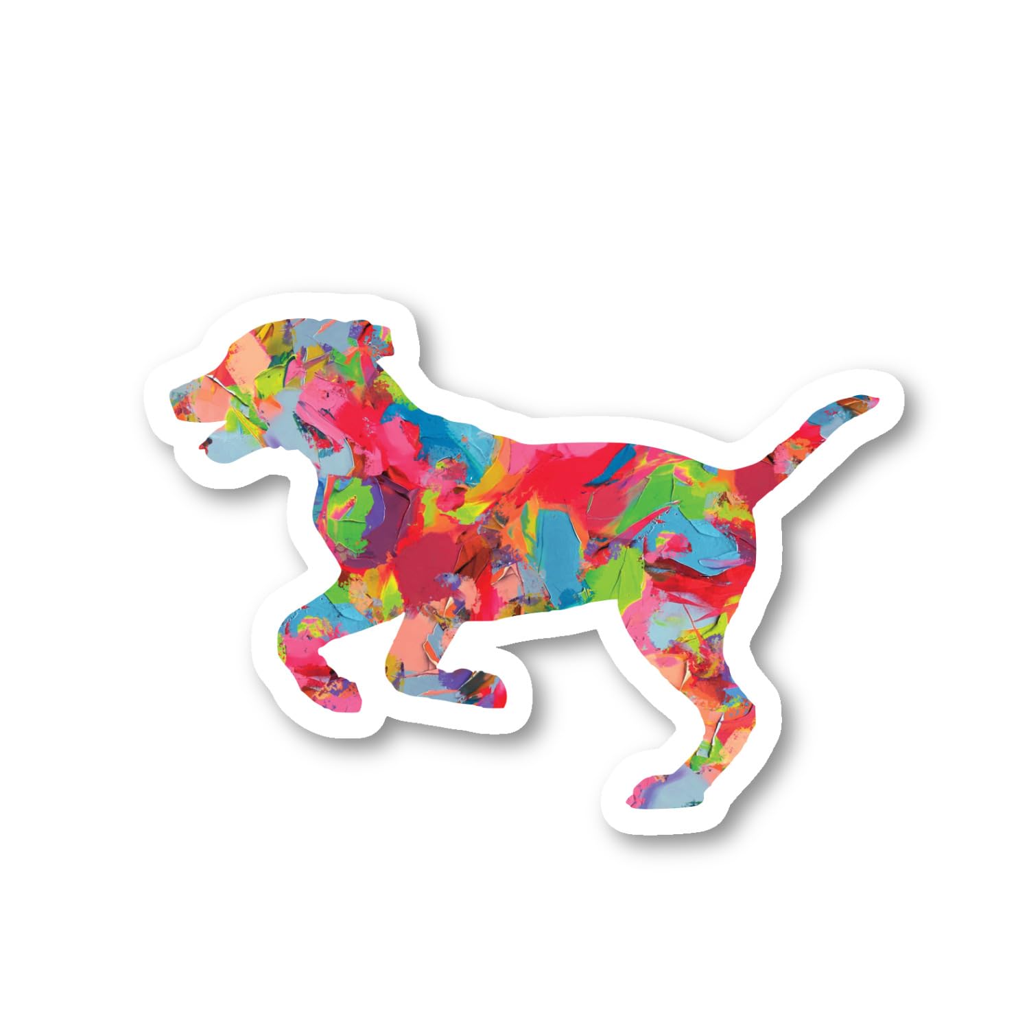 Amazon.com: Dog Running Sticker Watercolor Paint Stickers - 3 Pack ...