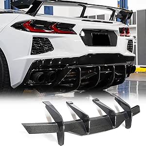 Amazon.com: WASHLA Carbon Fiber Rear Bumper Diffuser Fits for Chevrolet ...