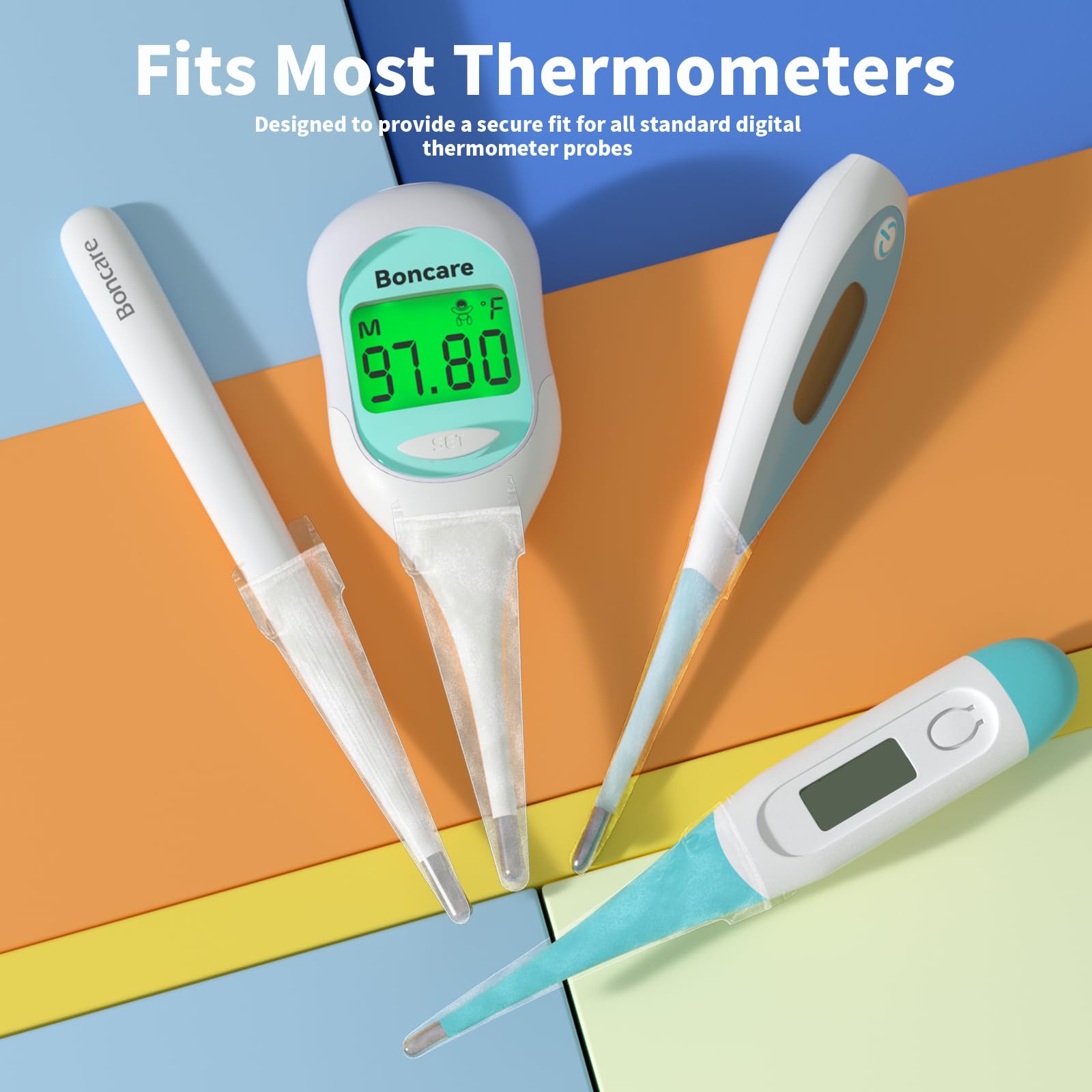 Snapklik.com : Boncare Thermometer Covers Disposable - 100 Pcs Probe ...