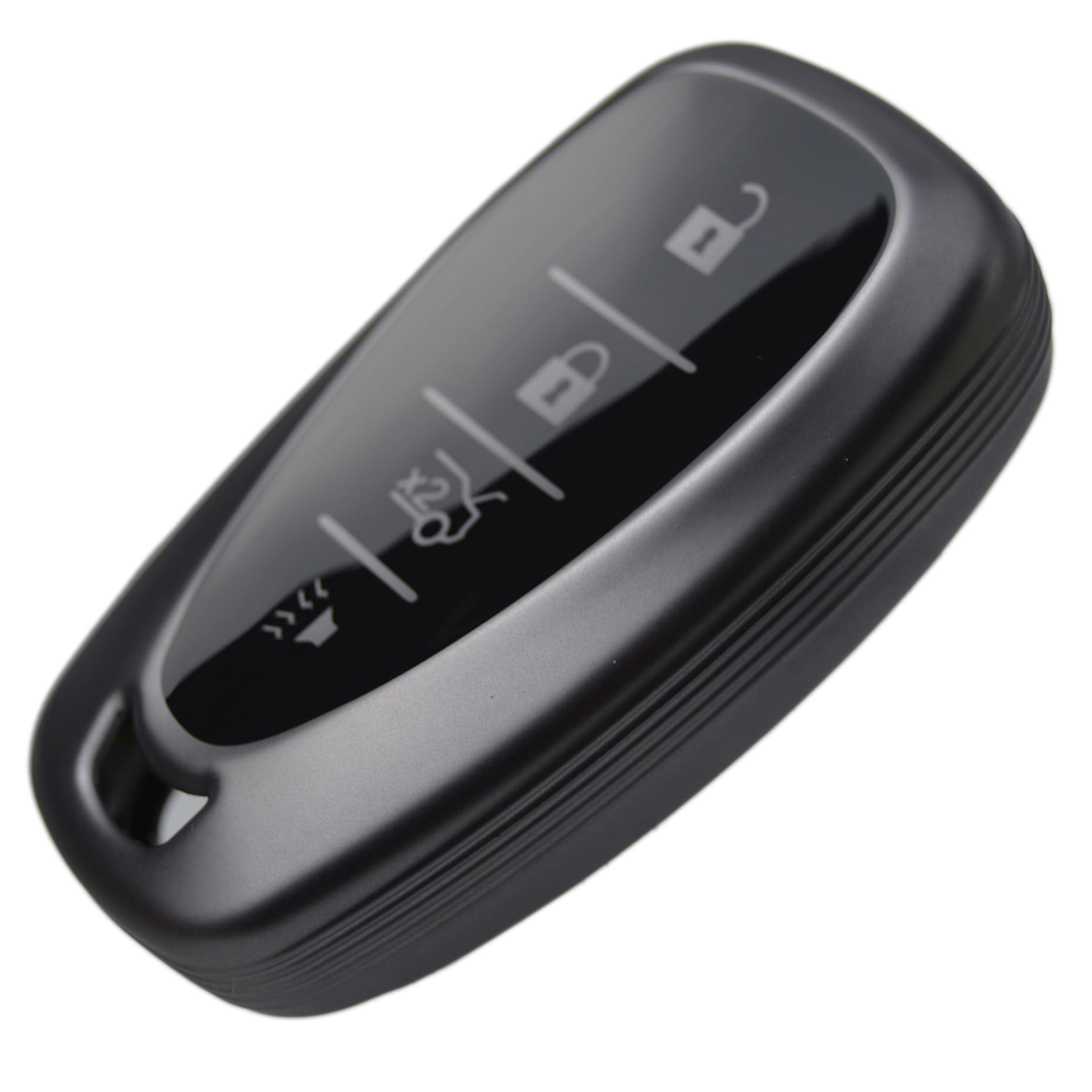 Amazon.com: Sleek Metallic Silver Black(Titanium Color) Key Fob Cover ...