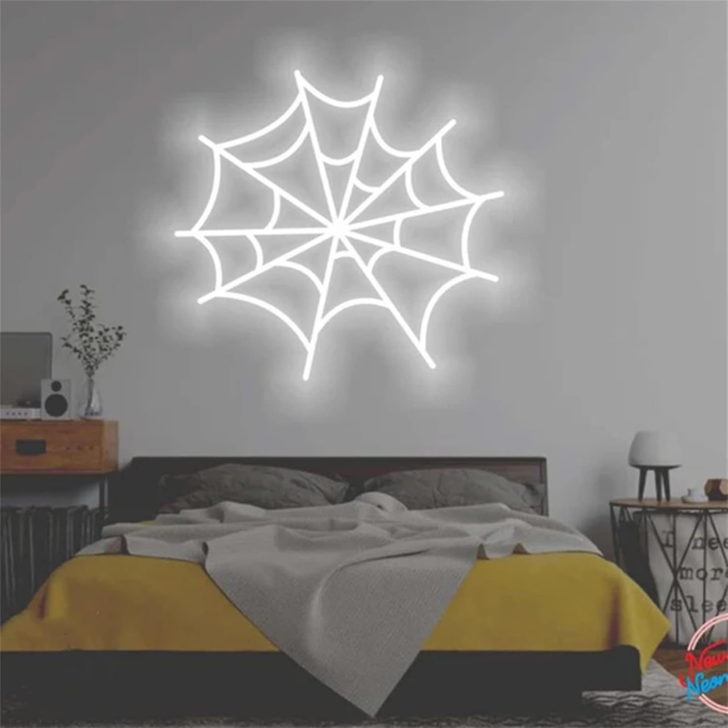 Amazon.com: MAXSMLZT Spider Web Neon Signs Halloween Custom Led Neon ...