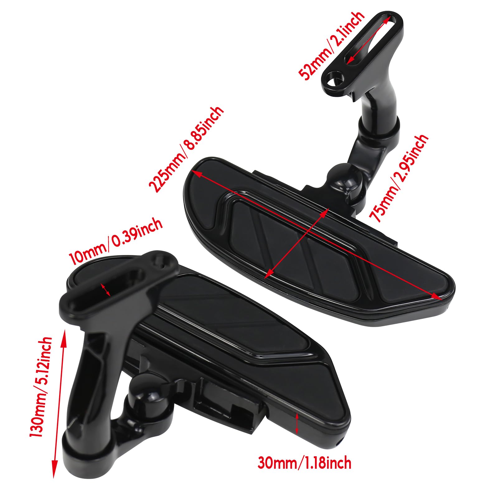 Snapklik.com : Airflow Adjustable Passenger Footboards Floorboards And ...