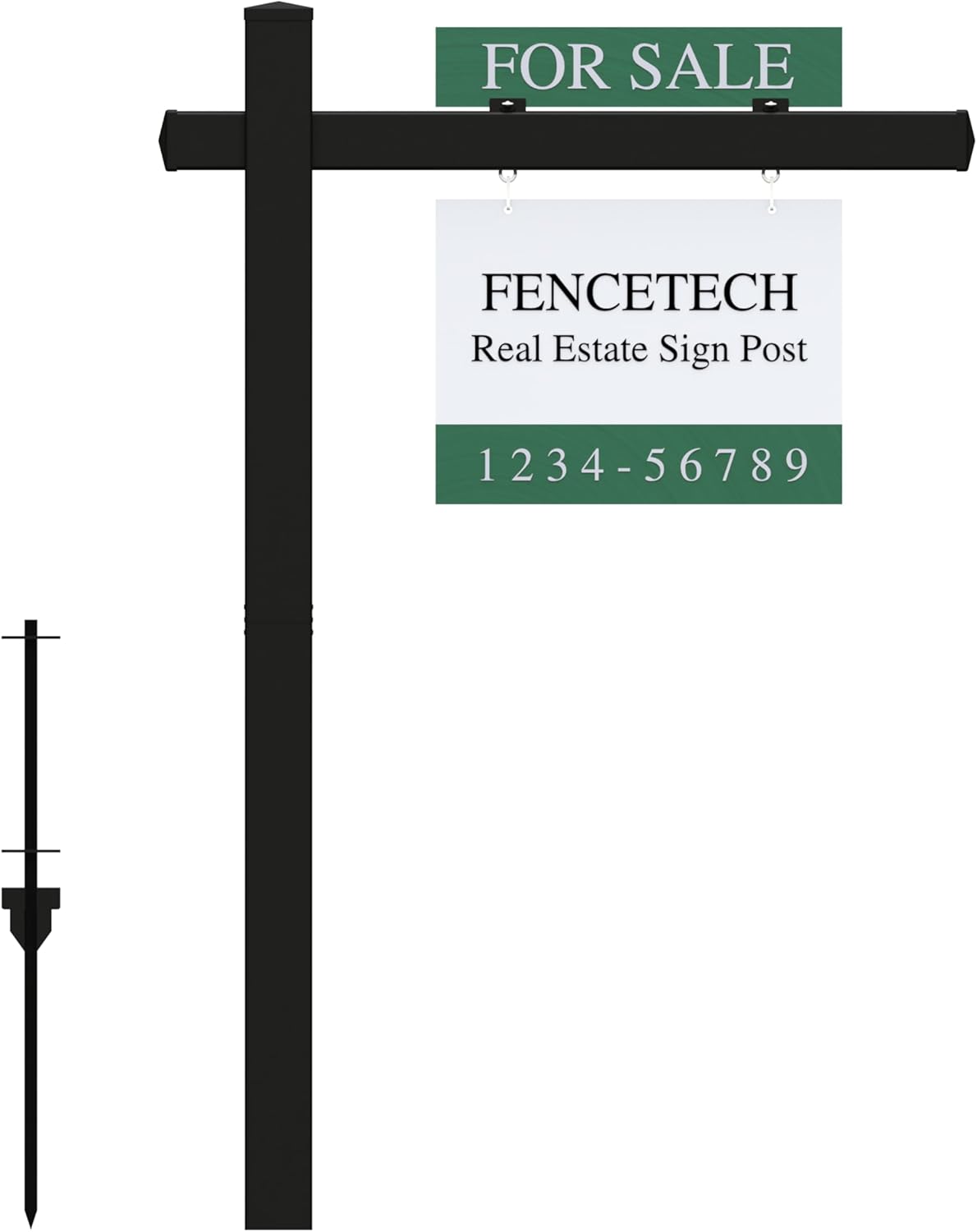 Amazon.com : FENCETECH Vinyl PVC Real Estate Sign Post 6' Tall, Realtor ...