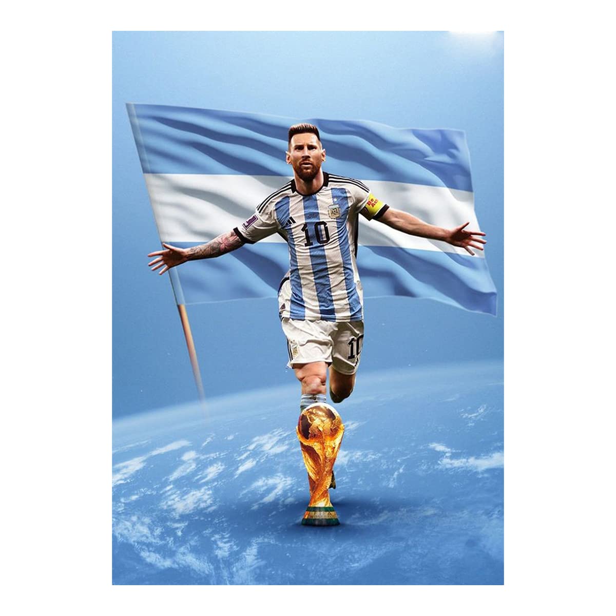 Argentinian Flag With Messi