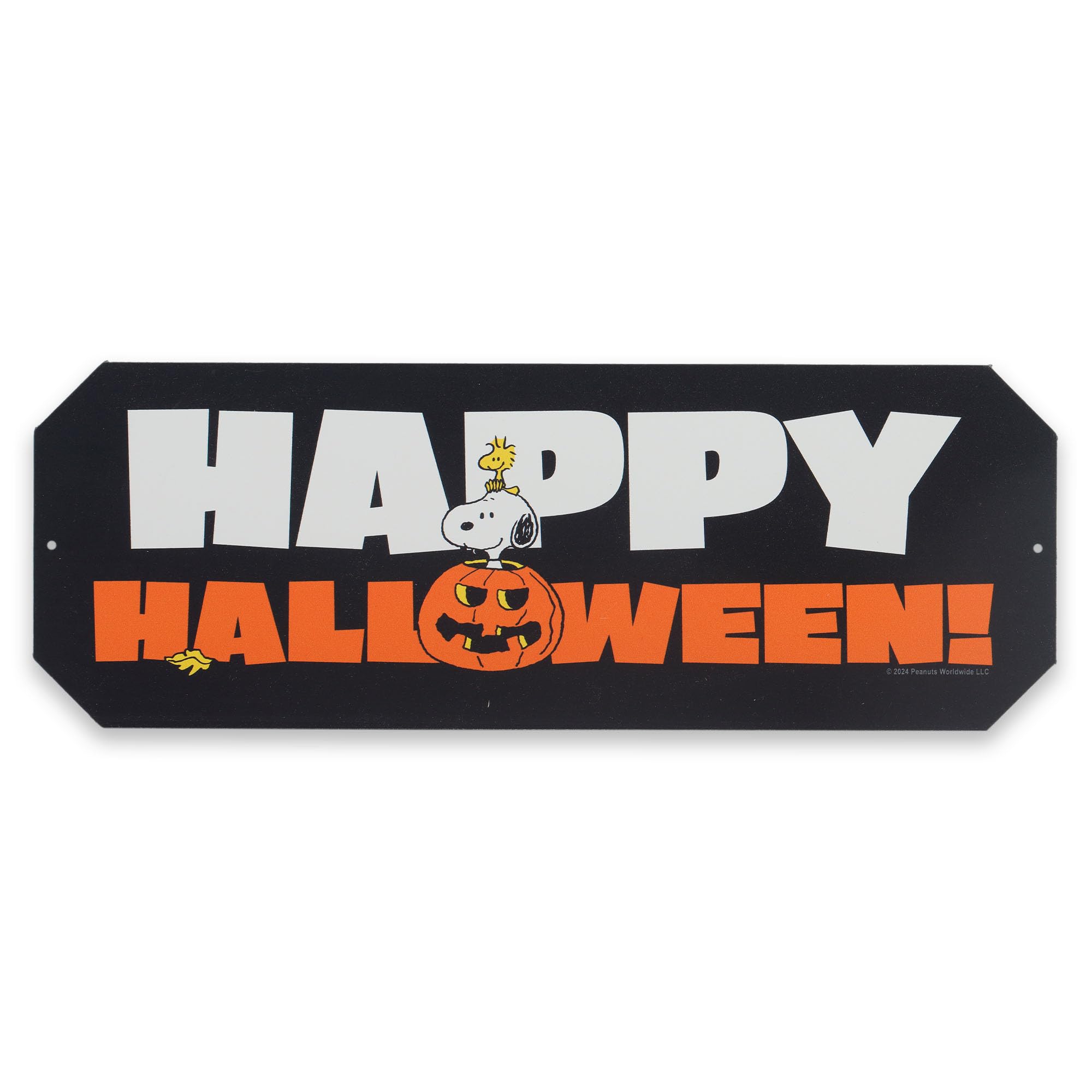 Amazon.com: Peanuts Snoopy and Woodstock Happy Halloween Metal Sign ...