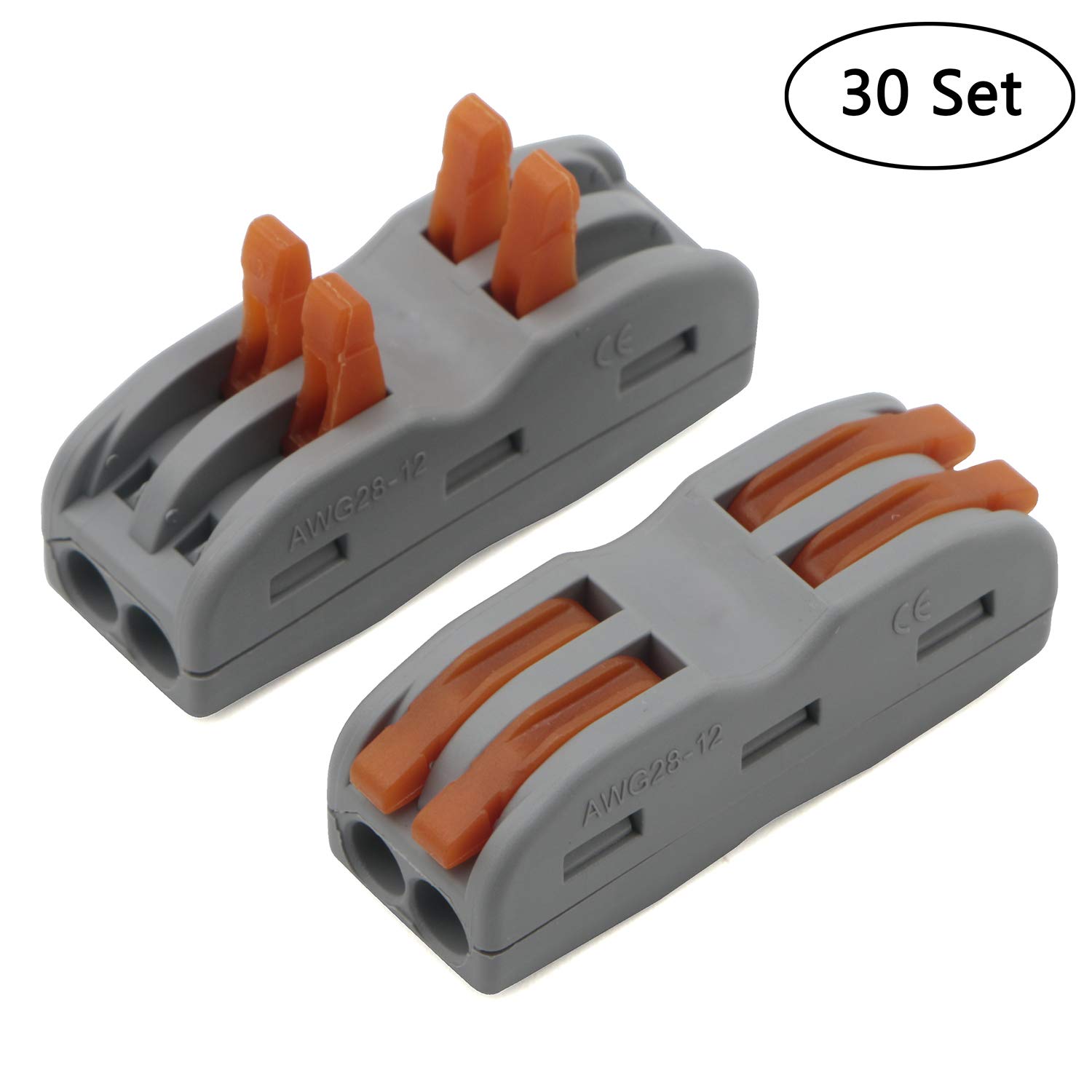 Snapklik.com : Lever Nuts Wire Connectors 30Pcs Lever-Nut Compact Wire ...