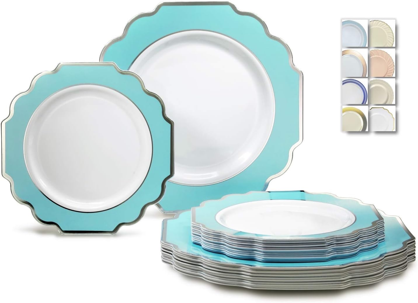 Amazon.com: " OCCASIONS" 80 Plates Pack,(40 Guests) Heavyweight Premium ...