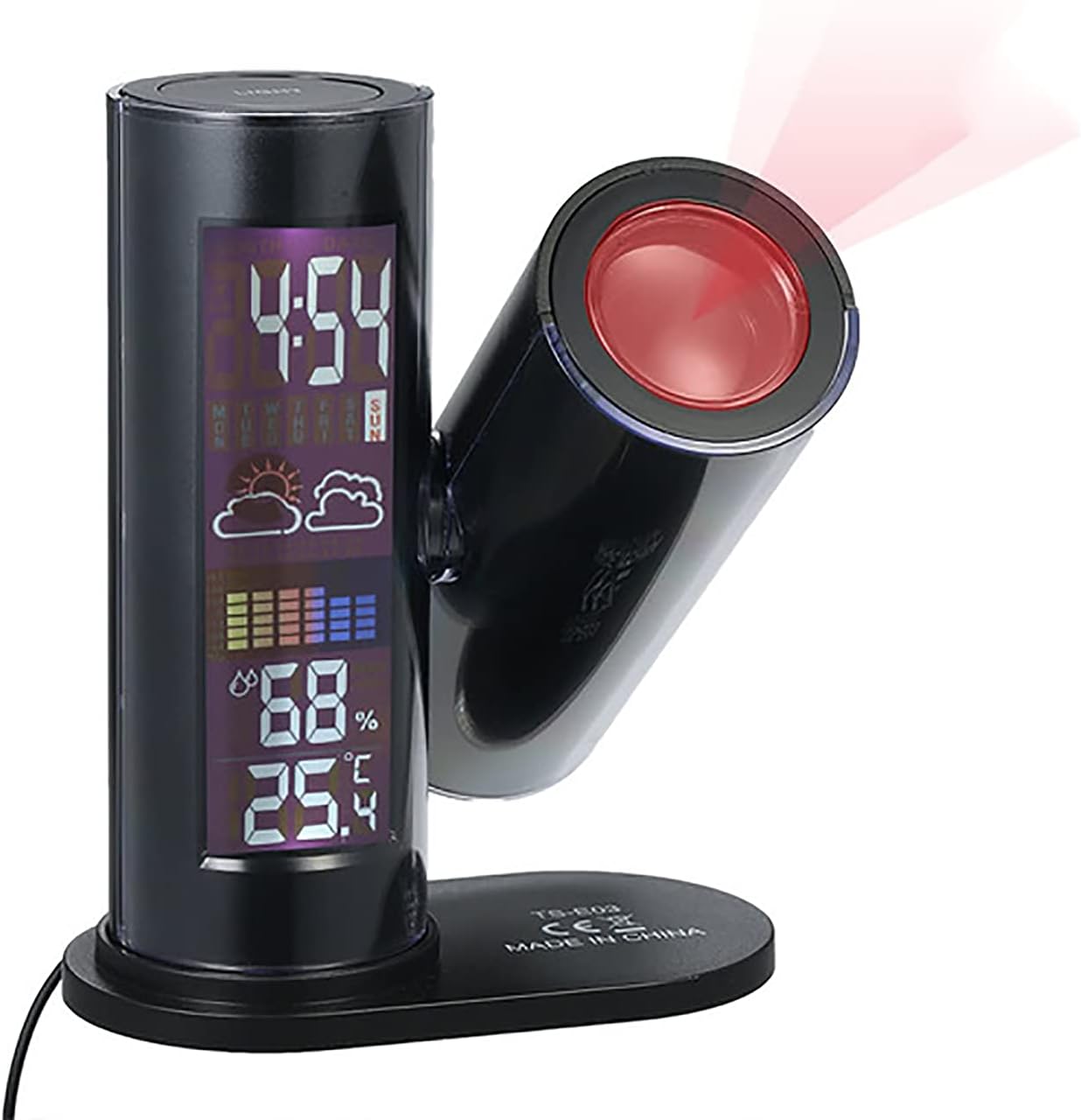 Amazon.com: RALIRA LCD Digital Projection Alarm Clock, Weather Station ...