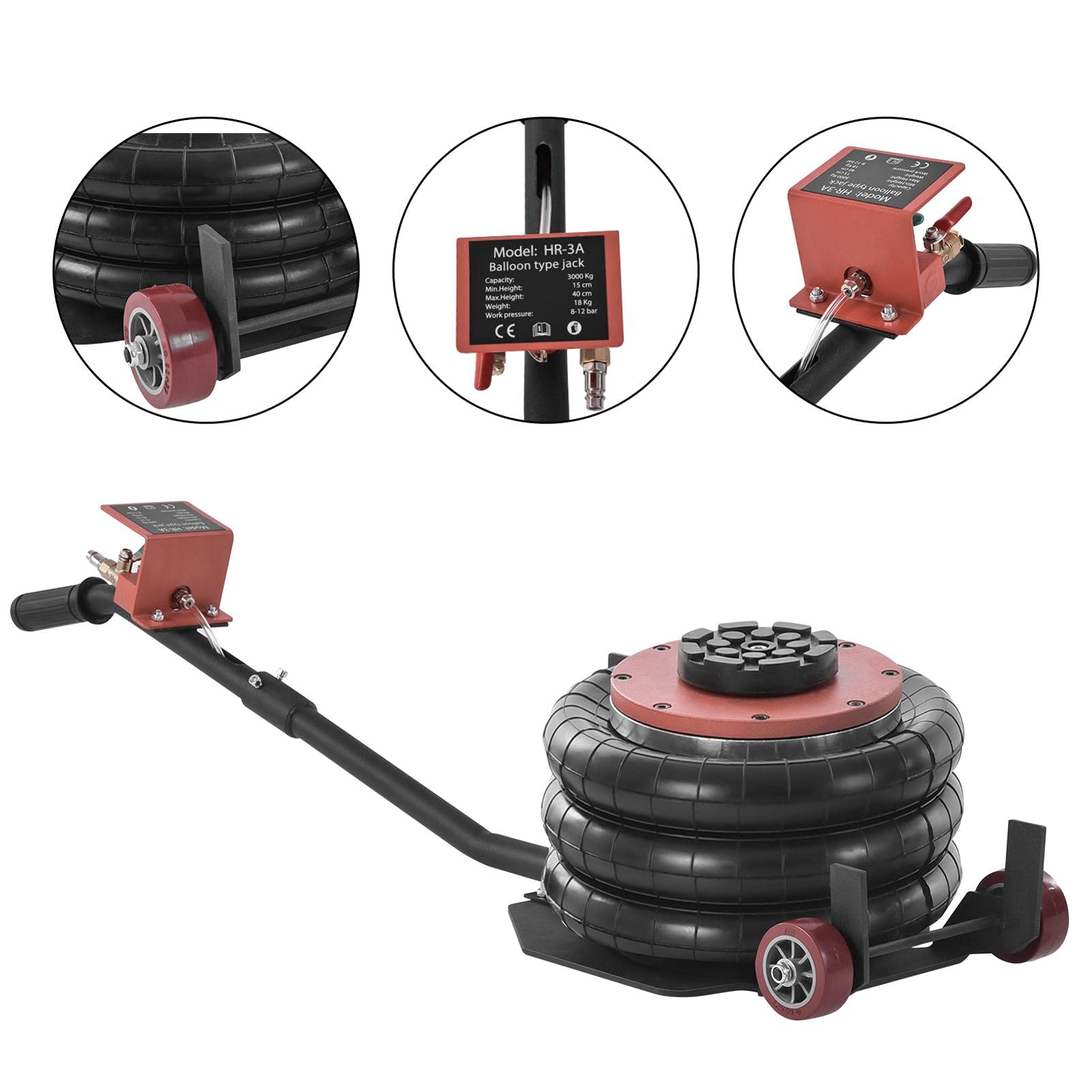 Buy CosHall Air Bag Jack 6600lbs Capacity Pneumatic Jack Quick Lift 3 T,Heavy Duty, Car Repair ...