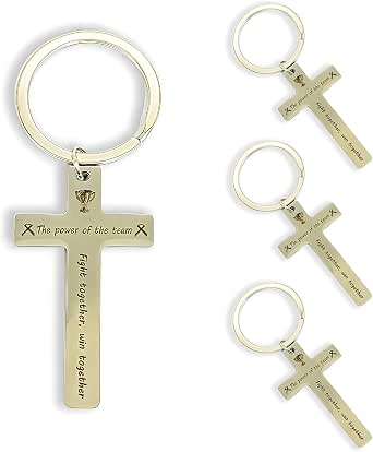 Amazon.com: 4pcs Pack of Team Power Motivational Keychain, Cross Shape ...