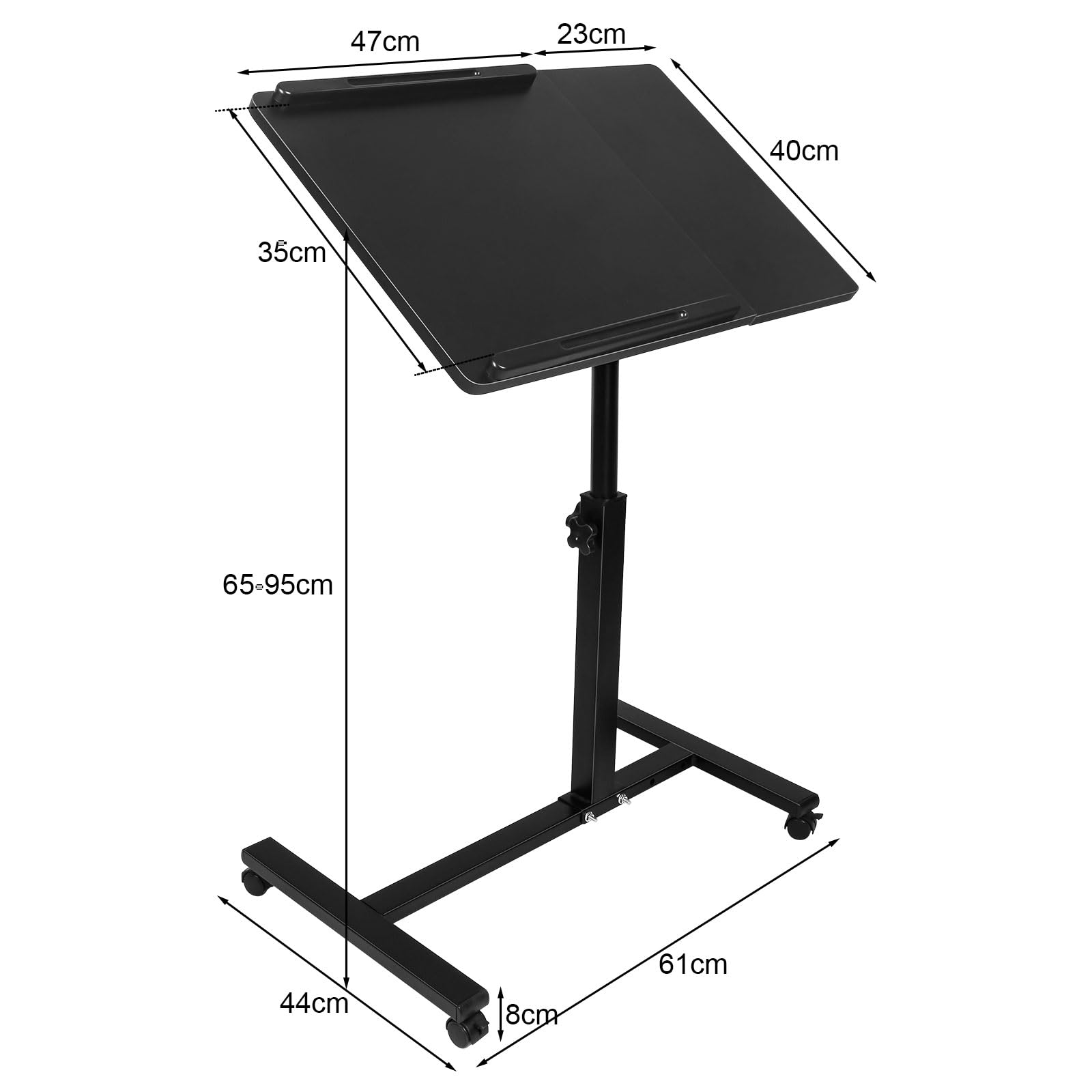 Hoogte Verstelbaar Bureau Over-Bed Tafels, Met Wielen Computer Laptop ...