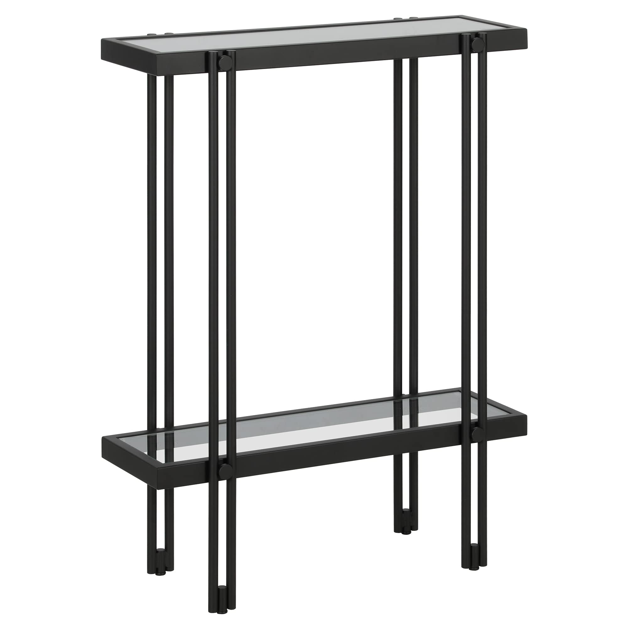 Henn&Hart 22" Wide Rectangular Console Table in Blackened Bronze ...