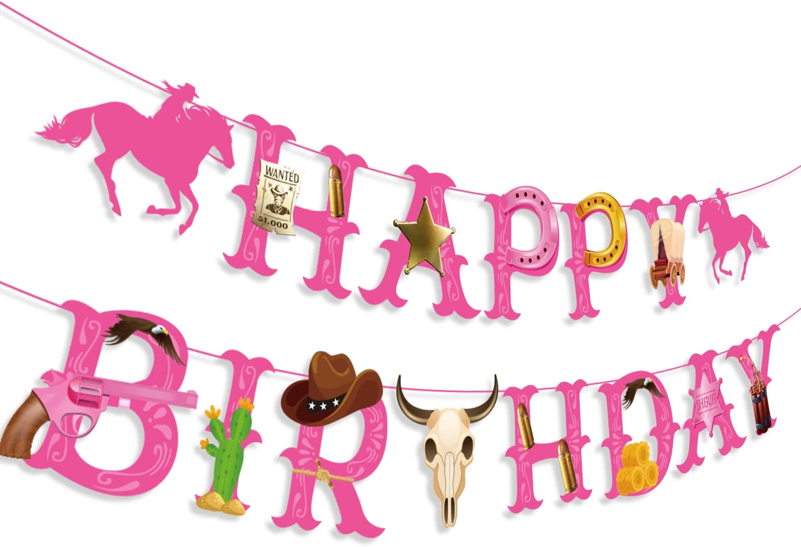 Amazon.com: Cowgirl Themed Party Decorations Cowgirl Happy Birthday ...