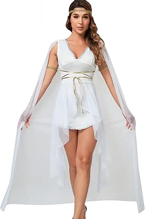 Amazon.com: Athenian Goddess Dress for Women Grecian Victorian Costume ...