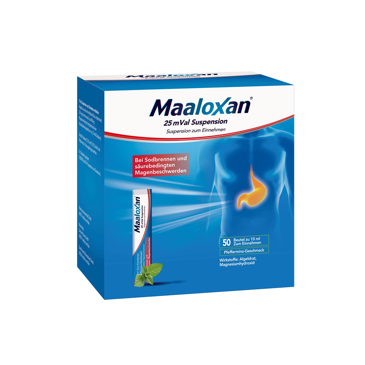 Maaloxan® 25 mVal Suspension, Suspension zum Einnehmen, 50 x 10 ml, mit ...
