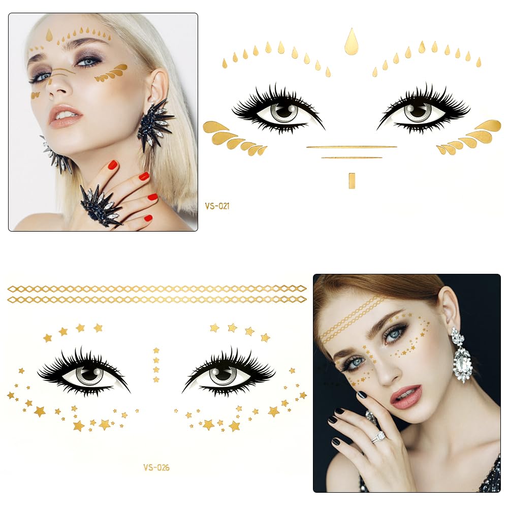 Snapklik.com : Halloween Face Tattoos Temporary Tattoo Stickers 10 ...