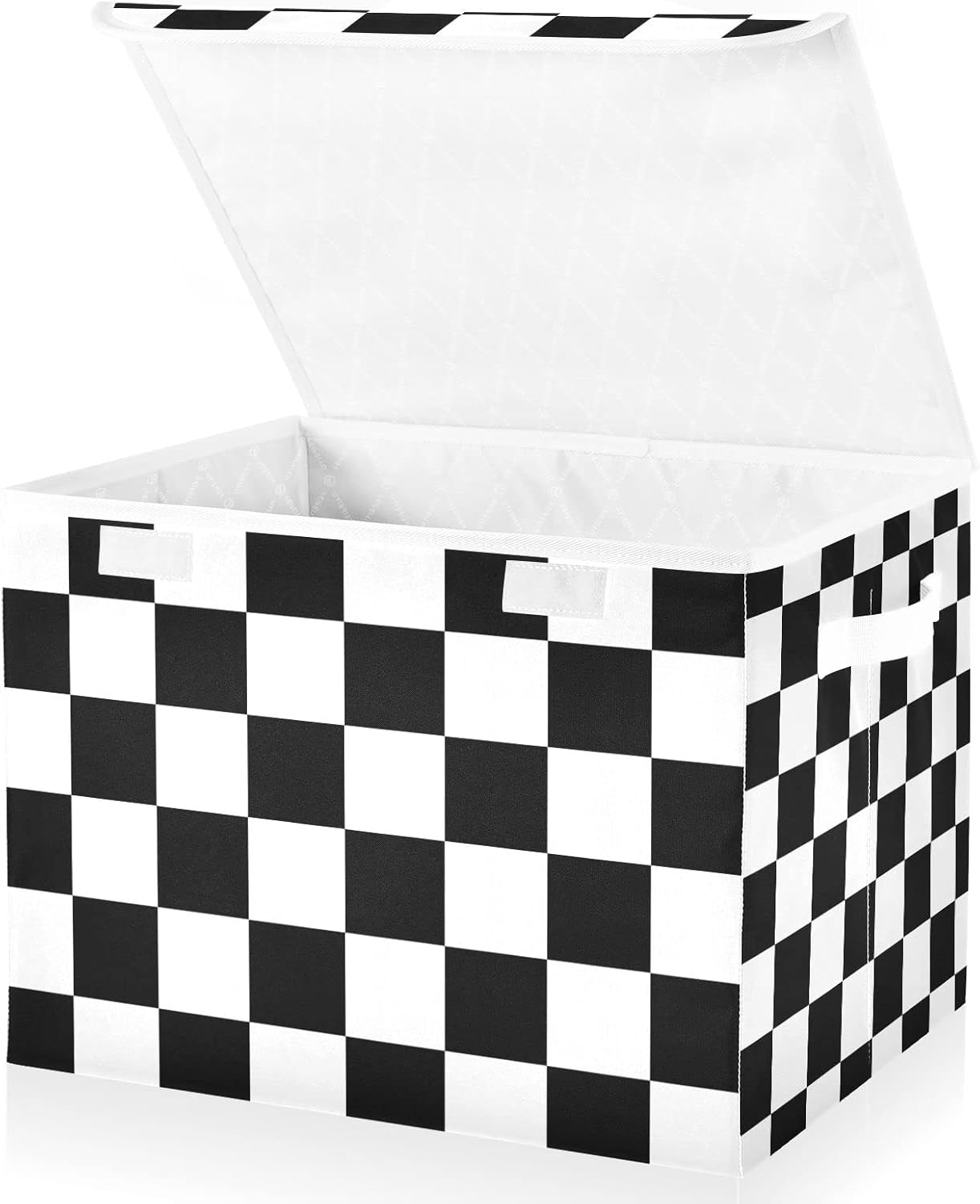 RunningBear Contenedores de almacenamiento grandes a cuadros con tapa ...