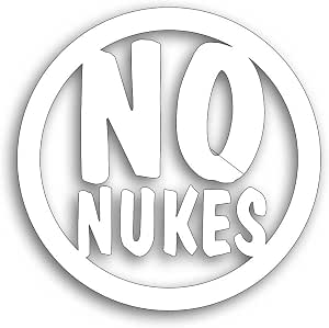 Amazon.com - No Nukes Protest Decal for Nuclear Atomic Bomb USA Russia ...