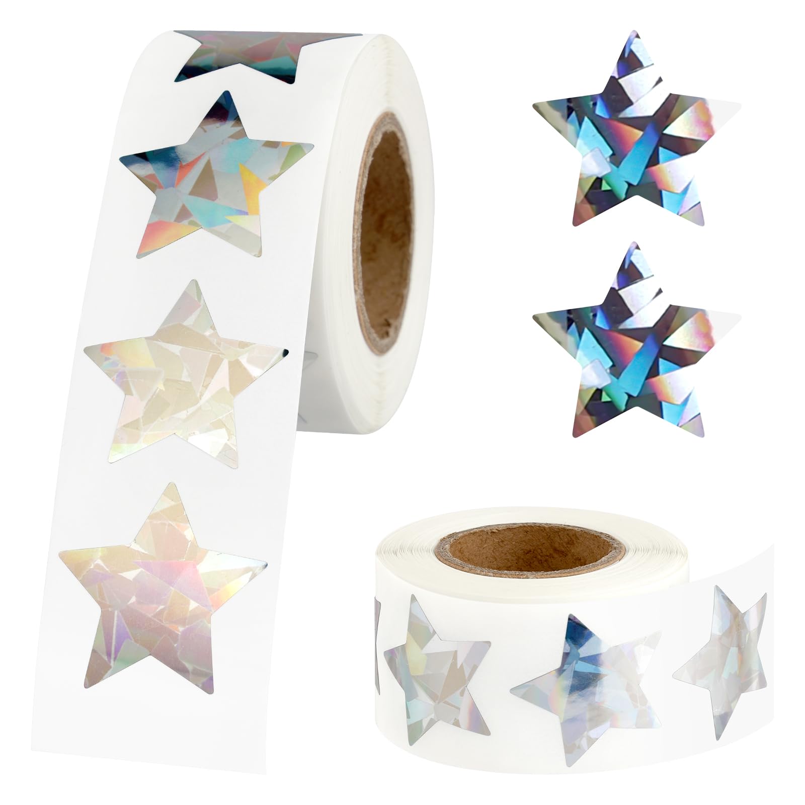 Snapklik.com : 1000 Pcs Star Stickers For Kids Reward, Holographic ...