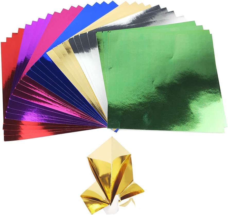 Amazon.com: Aitoh - Opalescent Origami Paper - Small- Crinkled