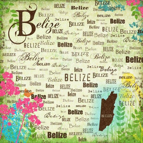 Amazon.com: Belize Paradise 12" x 12" Scrapbook Paper - 1 Sheet (35449)