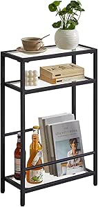 Amazon.com: IBUYKE Narrow Side Table with Storage Shelf, 3 Tier Slim ...