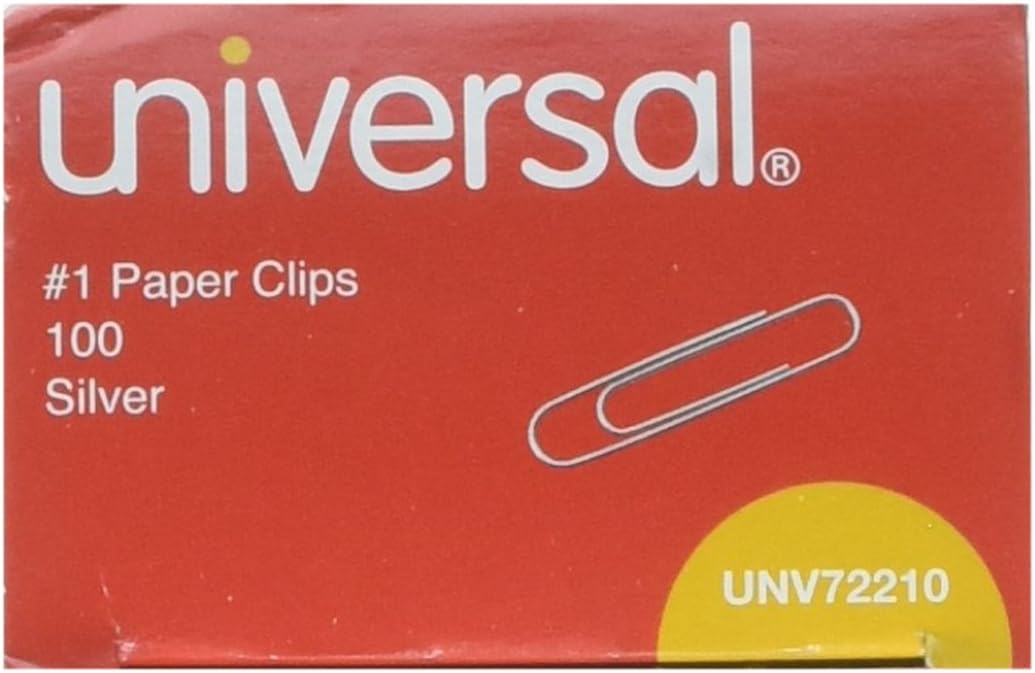 Amazon.com : Universal Paper Clips, Smooth Finish, No. 1, Silver, 1000 ...