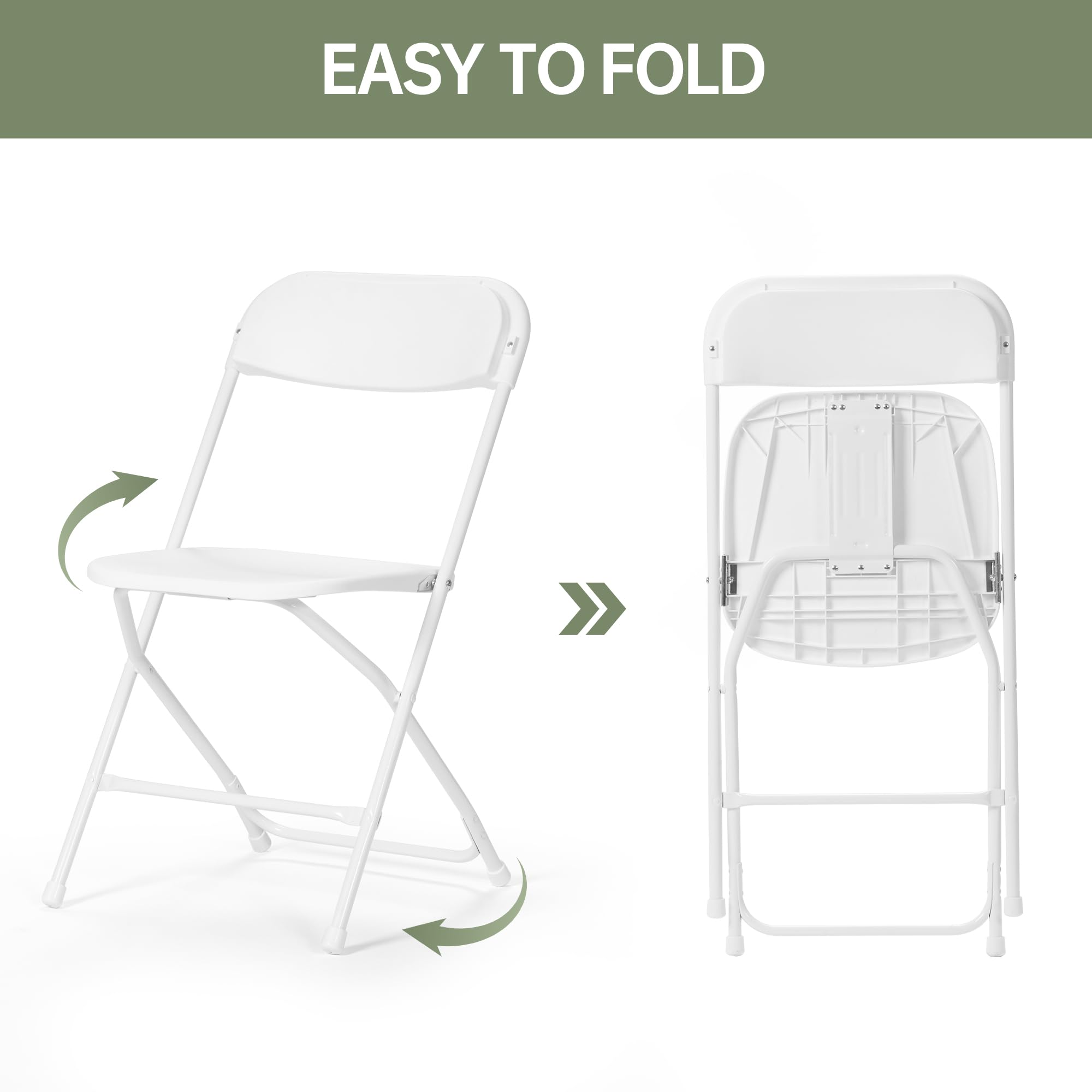 Snapklik.com : 1 PCS Plastic Folding Chair, Premium Plastic Folding ...