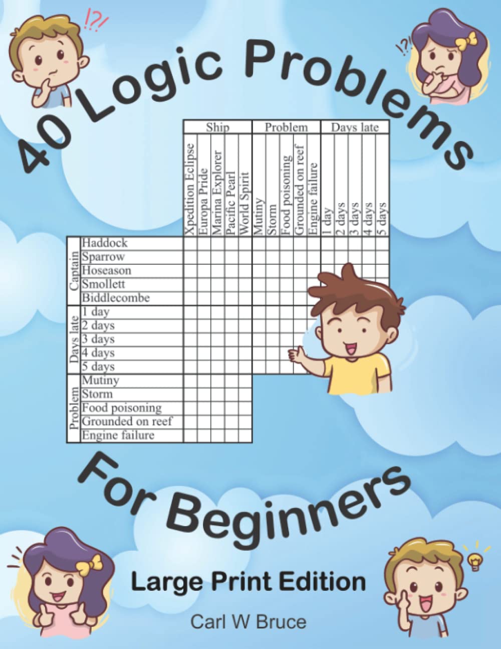 Amazon.com: 40 Logic Problems For Beginners: Large Print Edition (Large ...