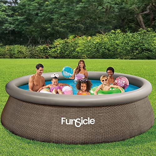 Funsicle Quickset 12ft x 36in Round Inflatable Above Ground Swimming ...