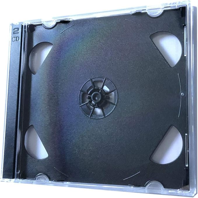 Amazon.com: New MegaDisc 10.4 mm Standard CD Jewel Case Double Black 2 ...