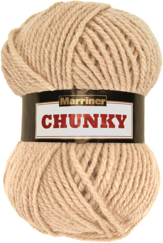 Amazon.com: Marriner Chunky 100g | Acrylic Knitting Yarn/Wool (Beige)