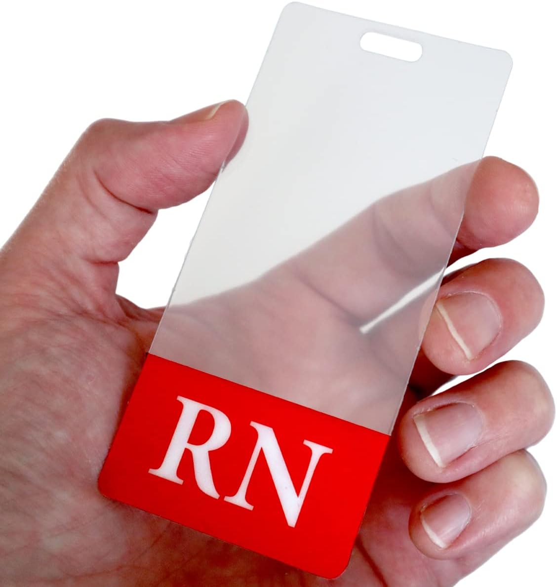 Amazon.com : Clear RN Badge Card Vertical - Badge Buddy Backers for ...