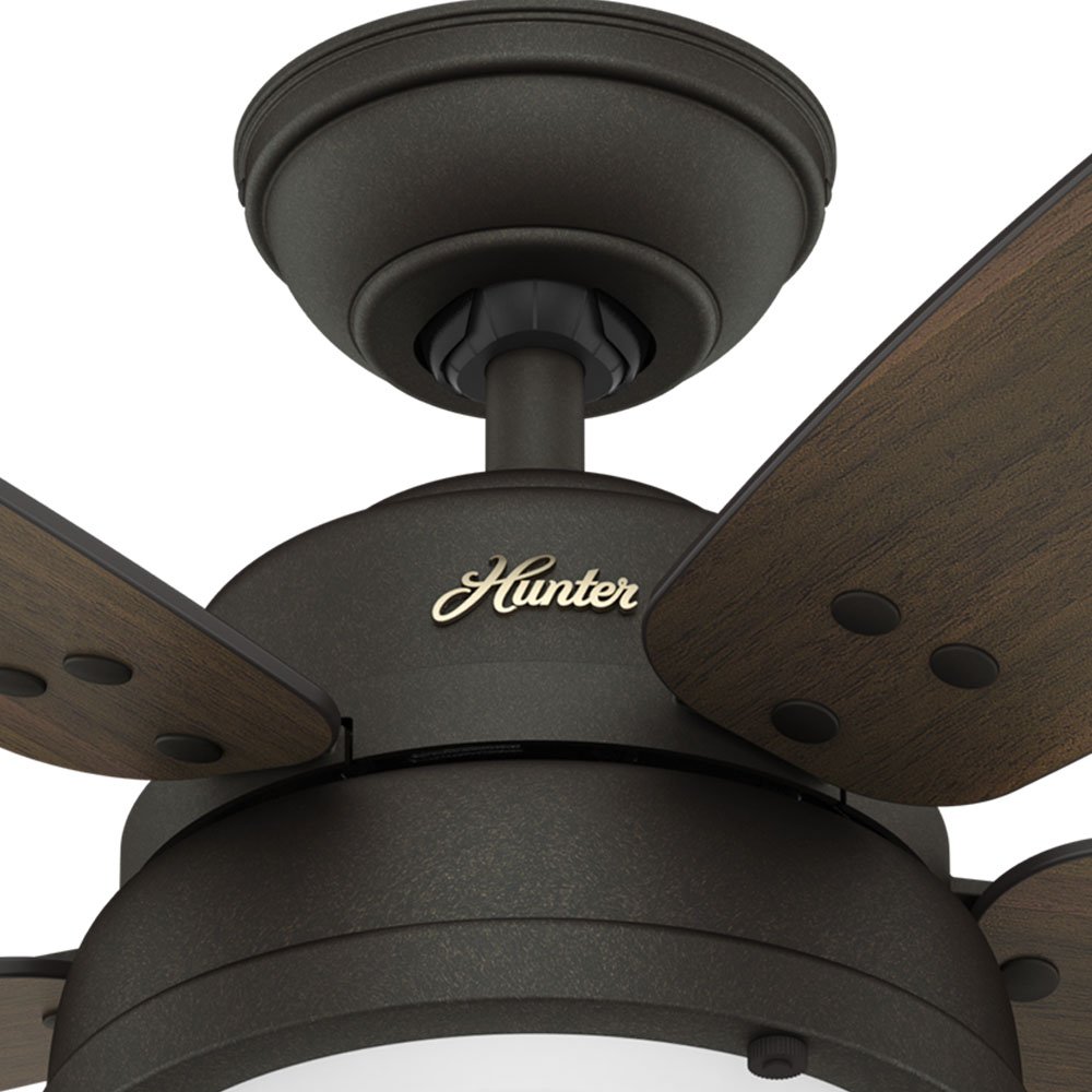 Snapklik.com : Hunter Fan 52 Inch Contemporary Ceiling Fan In Noble Bronze