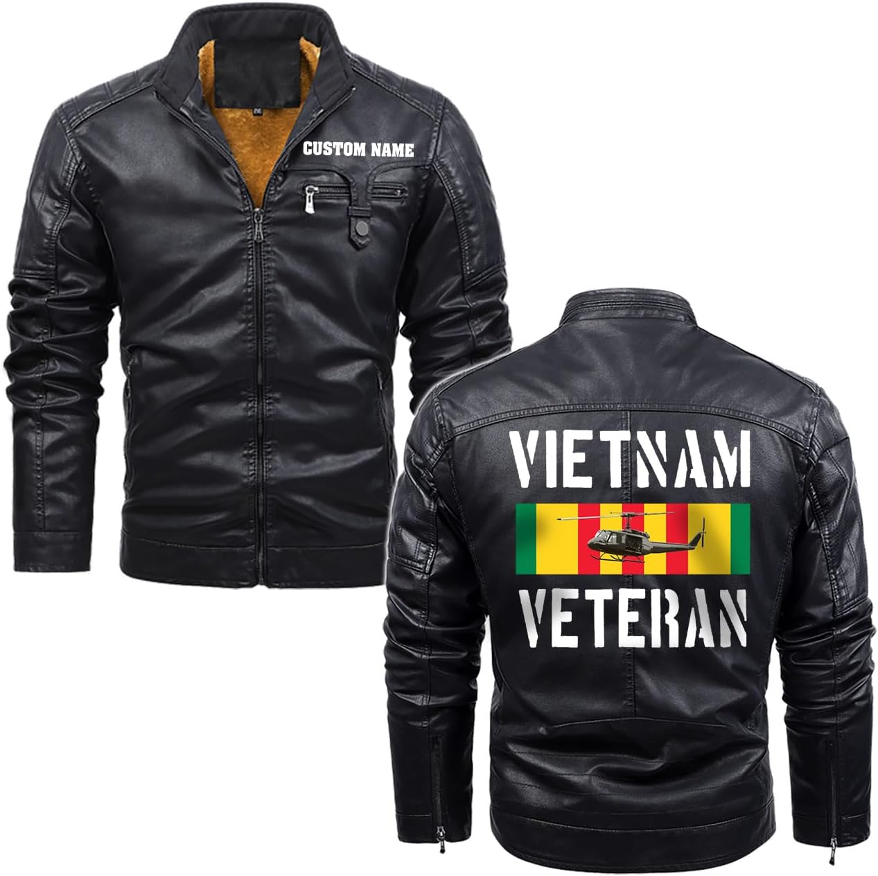 tomatotee Vietnam Veteran Huey Helicopter Personalize Veterans Men PU ...