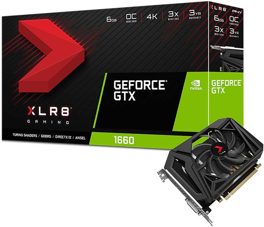 Amazon.com: PNY GeForce GTX 1660 6GB XLR8 Gaming Overclocked Edition ...