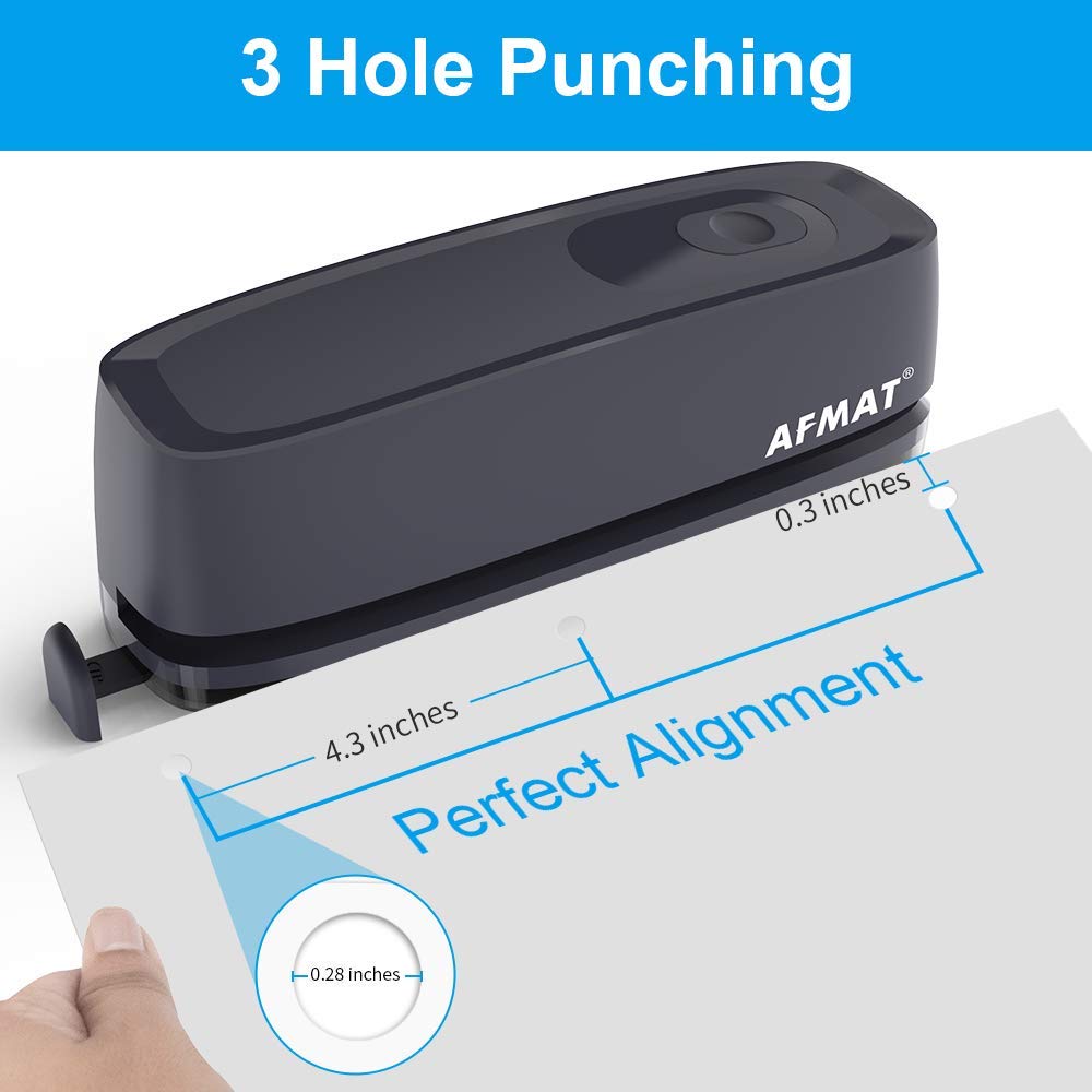 Snapklik.com : Electric 3 Hole Punch, 20-Sheet 3 Hole Puncher For ...