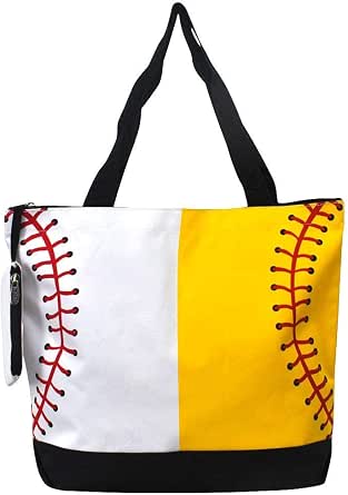 Amazon.com: NGIL Canvas Tote Bag with Matching Coin Purse (Baseball ...