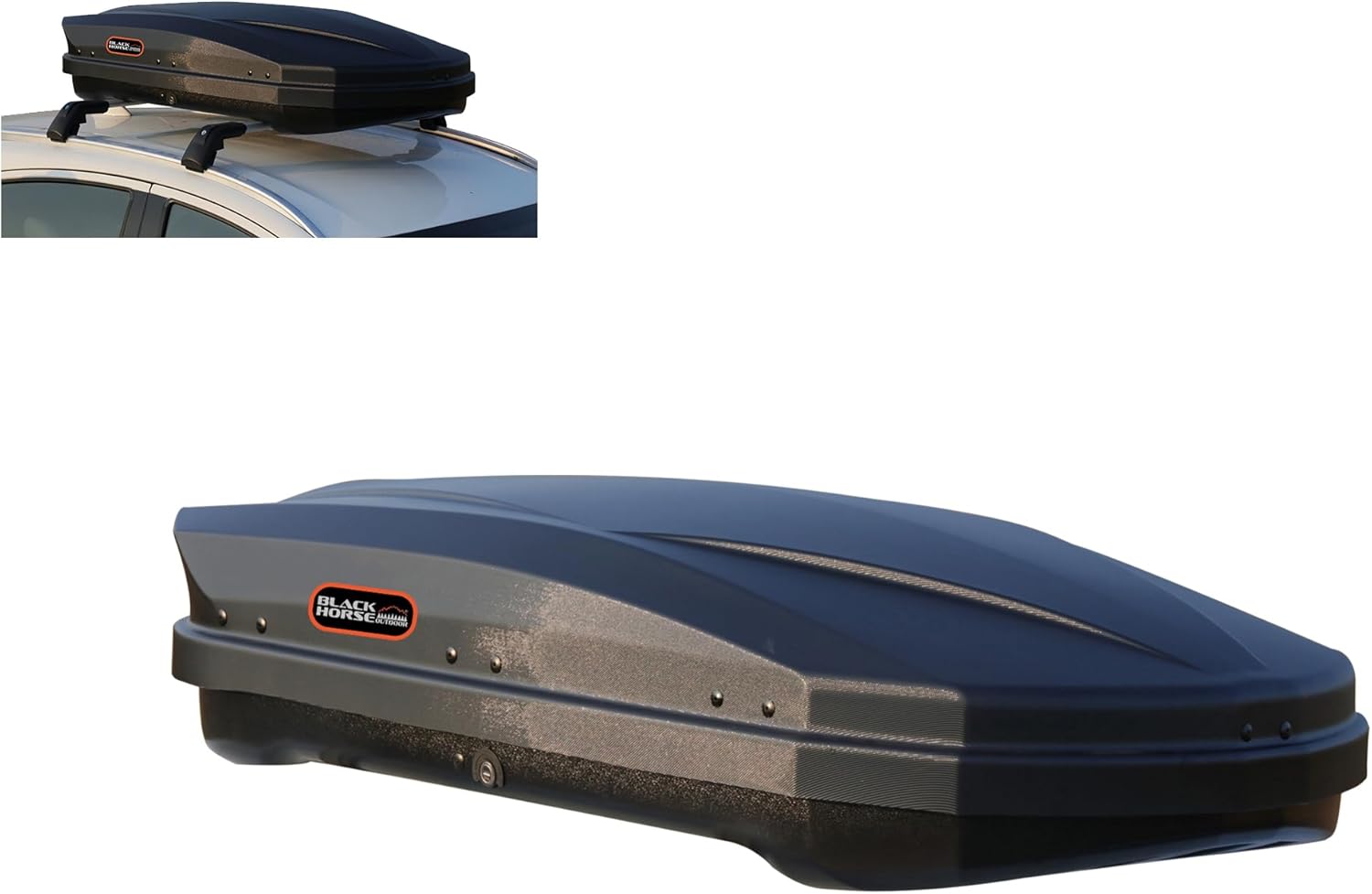 Amazon.com: Black Horse Rooftop Cargo Carrier ABS + PMMA Hard Shell, 12 ...
