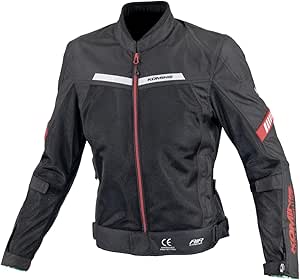 Amazon.co.jp: [KOMINE] 2025モデル JK-177 エニグマライト ハーフメッシュジャケット バイク用 春夏向け CE規格プロテクター メッシュ Black Red L ...