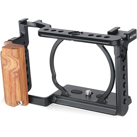 Amazon.com : NICEYRIG Cage Kit with Wooden Grip for Sony A6100 A6400 ...