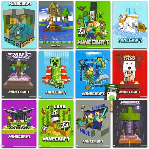 Amazon.com: Minecraft- World Poster 24 x 36 inches: Prints: Posters ...