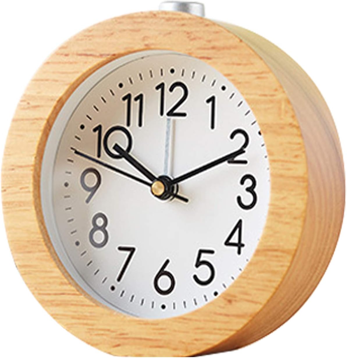 Amazon.com: Alarm Clock Natural Wood Clock Large Face Alarm Clock with ...