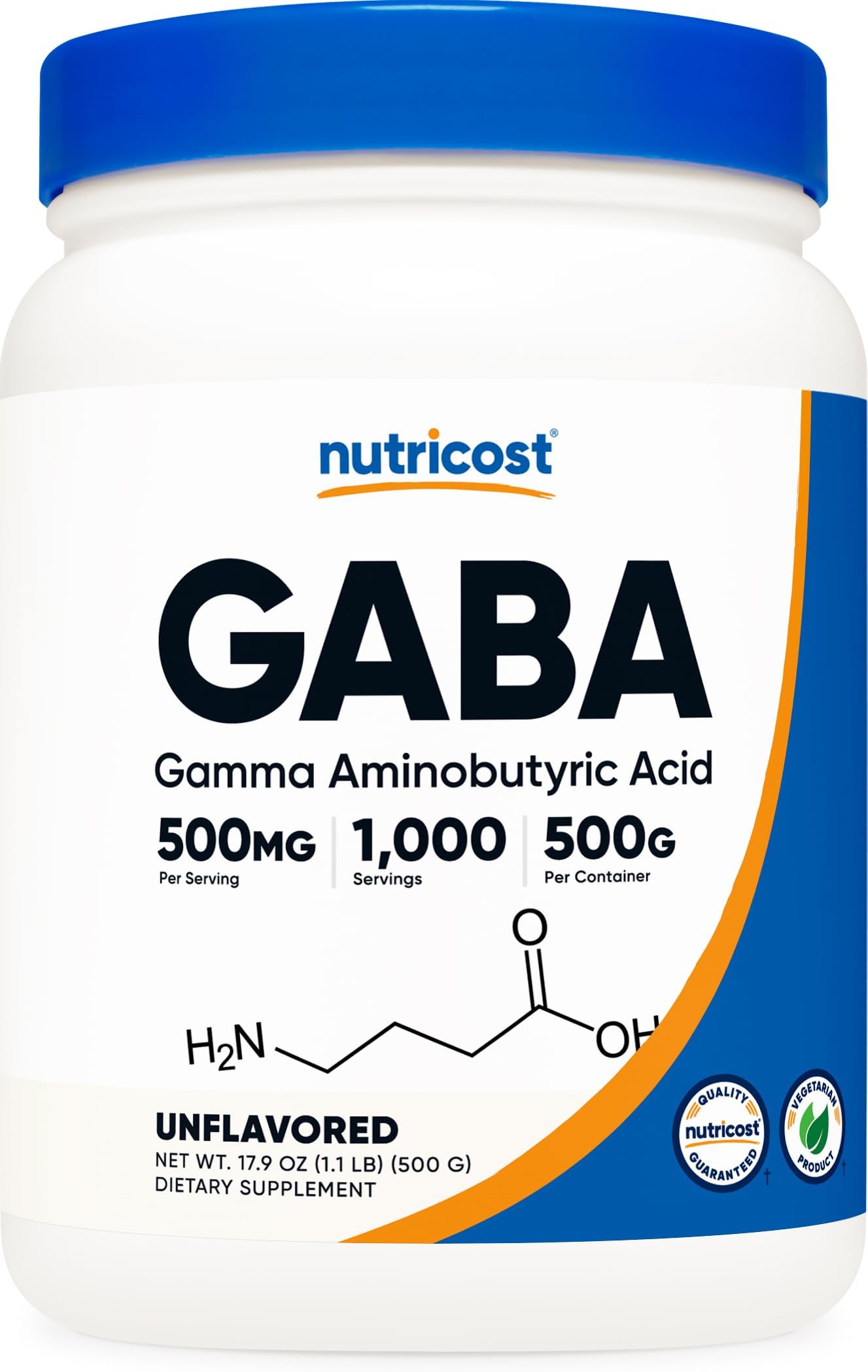 Amazon.com: Nutricost Pure GABA 500G Powder (Gamma Aminobutyric Acid ...