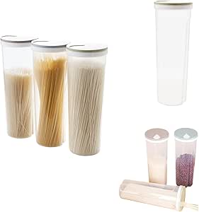 Amazon.com: Large Clear Glass Pasta Storage Containers with Locking Lid ...